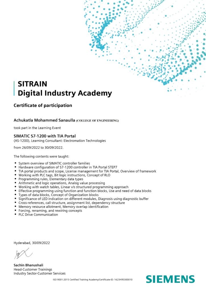 Best PLC Training Institute in India - Electromation Technologies